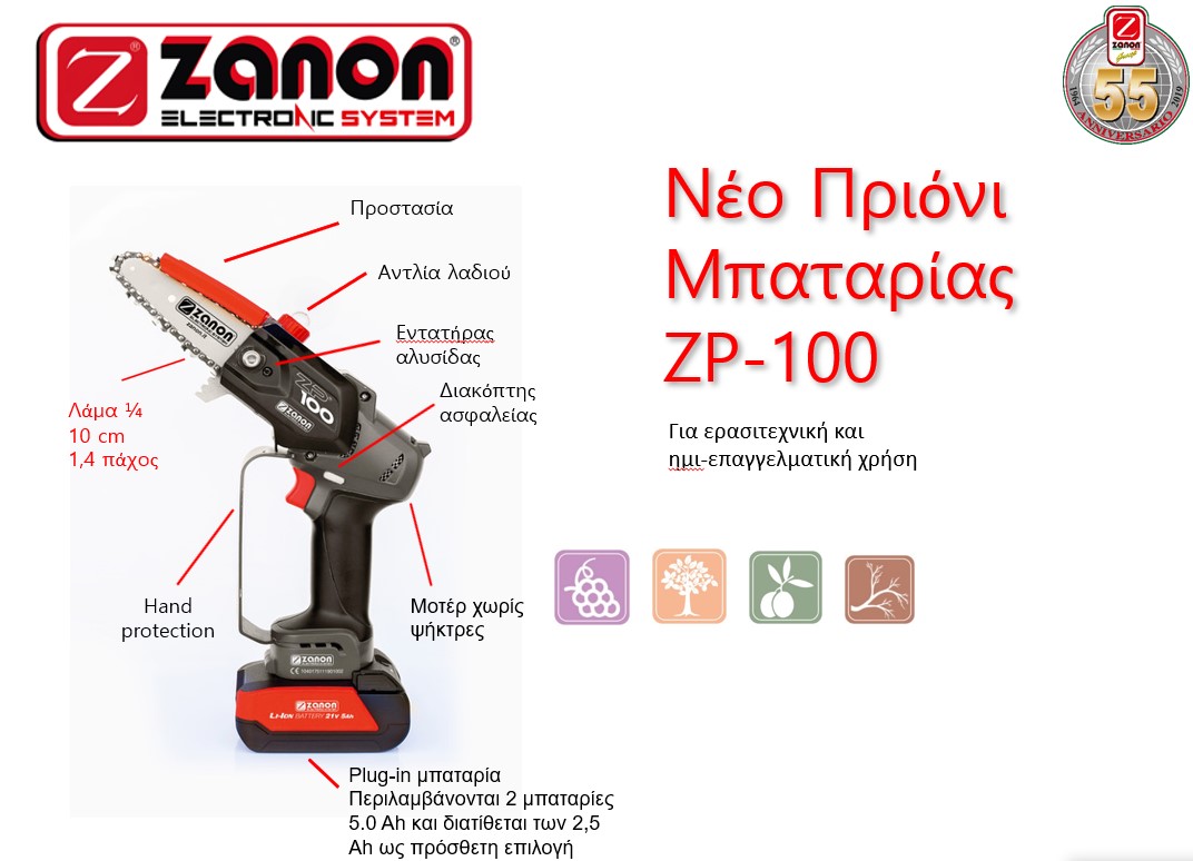 ΣΕΤ ΠΡΙΟΝΙ ΜΠΑΤΑΡΙΑΣ ZANON ZP 100 ΜΕ 2 ΜΠΑΤΑΡΙΕΣ ΚΑΙ ΦΟΡΤΙΣΤΗ | DIMKO
